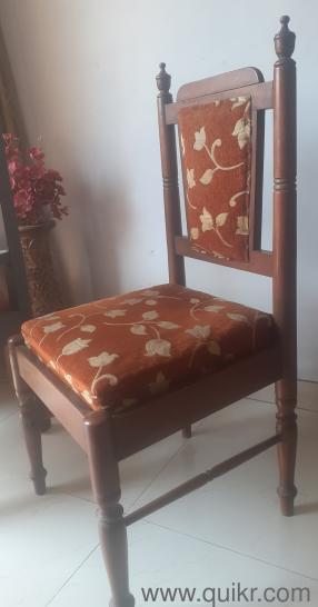 Teak wood made Dining Table: 3x5 feet with 4 cushioned chairs | Thane ...