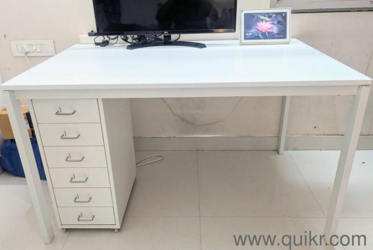 IKEA White Desk with Drawers | Hyderabad | Quikr