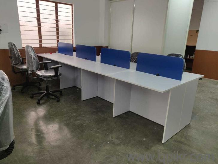 Modular workstation with glass partition Price : 2199/- Material : Pre ...
