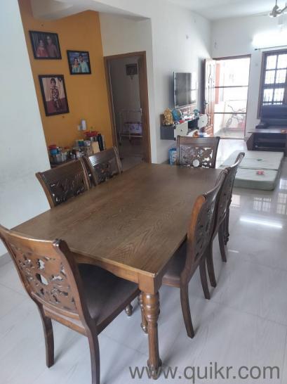 Damro brand Malaysian teak wooden dining table 6seater | Chennai | Quikr