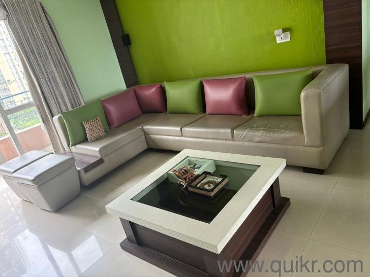 L Shaped Sofa, 2 Puffs and Centre Table | Kolkata | Quikr