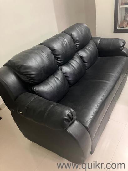 5 seater rexin sofa in very good condition black color | Chennai | Quikr