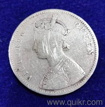 Rare 1862 Queen Victoria One Rupee Silver Coin Over 160 Years Old ...