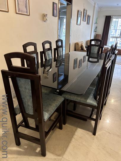 Solid Wood 8 seater Dining Table with silk upholstery | Pune | Quikr