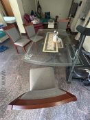 Dining table - 4 seater Urban Ladder with glass top | Bangalore | Quikr
