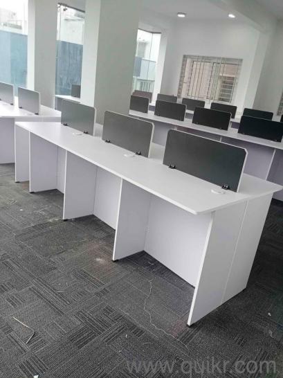 Modular workstation with glass partition Price : 2199/- Material : Pre ...