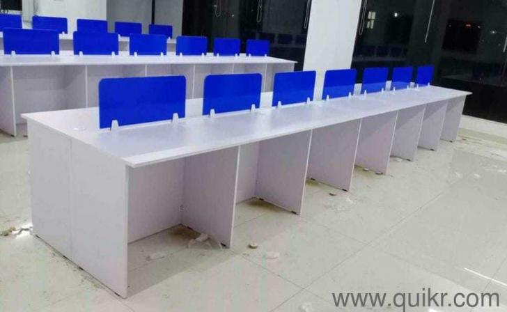 Modular workstation with glass partition Price : 2199/- Material : Pre ...