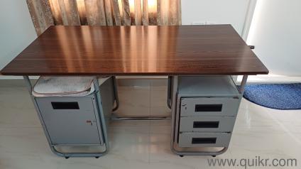 Godrej Study/ office table with ply wood and laminate table top. Iron ...