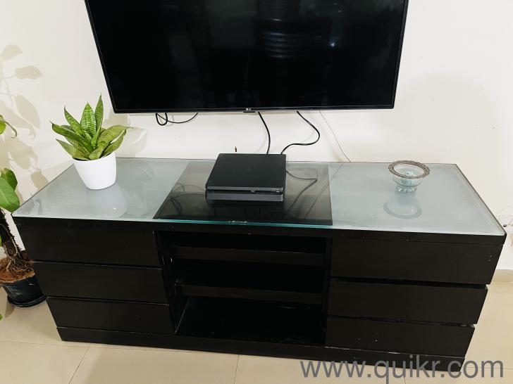 Moving Out Sale: Wooden & Glass TV Unit in almost new condition ...