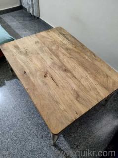 Slater Iron Frame Coffee Table with Mango Wood Top From Urban Ladder ...