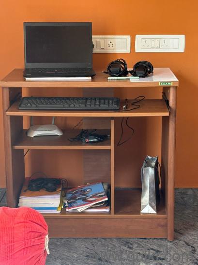Computer table with keyboard rack and dedicated writing board on table ...