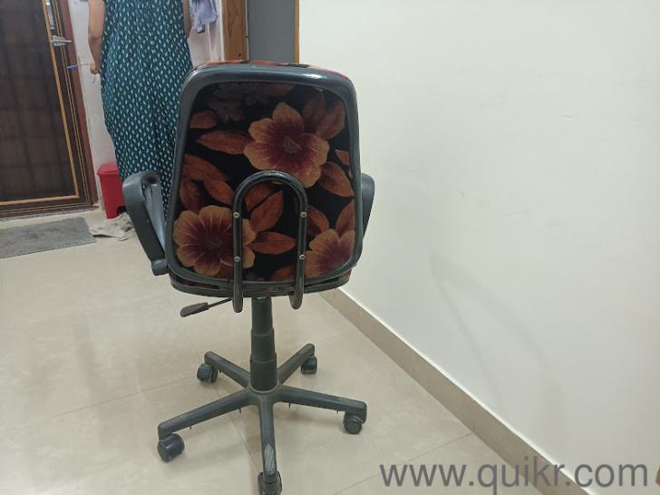 godrej make office chair with seat and back cushion and arms,rotating ...
