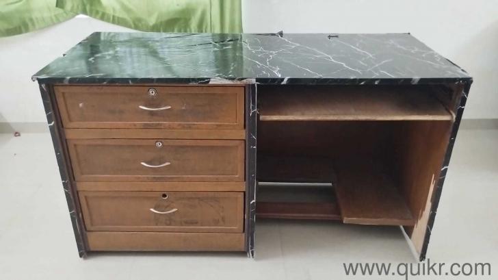 Plywood Office Desk | Computer Table - Keyboard Tray | 55 X 24 X 30 ...