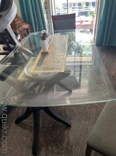 Dining table - 4 seater Urban Ladder with glass top | Bangalore | Quikr