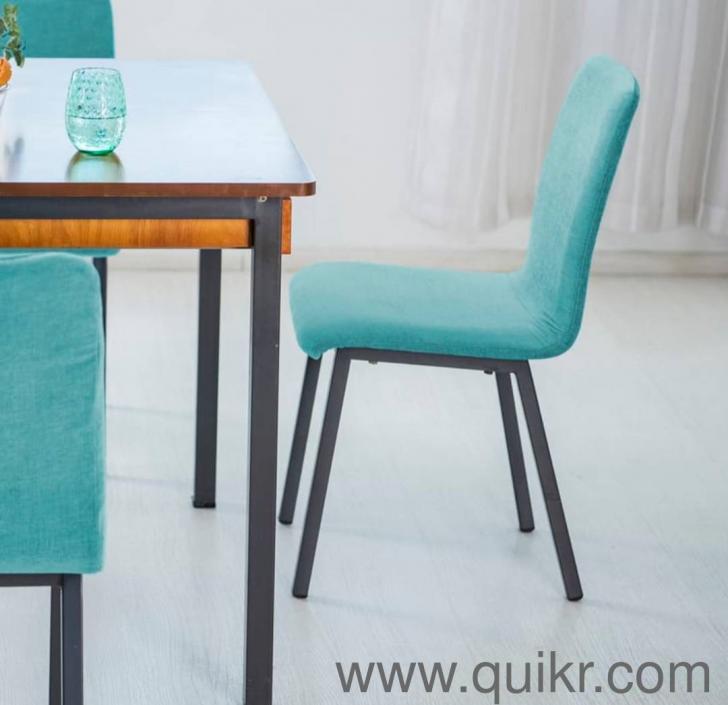 Solid Teak Wood Dining Table with 4 Magic Blue Chairs | Bangalore | Quikr