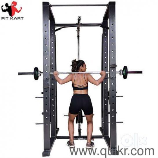 Home Gym - Power Squat Rack with Lats Pull Down & Ground Pulley Dips ...