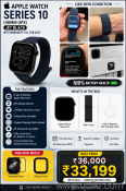 Apple watch series 10 (46mm GPS) Jet black 100% Battery with warranty ...