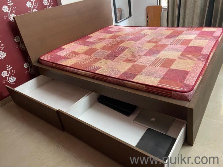 IKEA MALM BED KING SIZE 3 yrs old used with mattress | Thane | Quikr