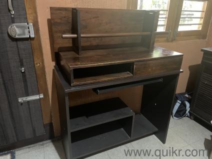 Computer table + wall mounted study table + wall mounted cloth rack ...