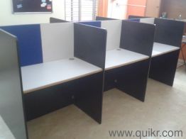 used workstation chairs complete office interior in low budget glass ...