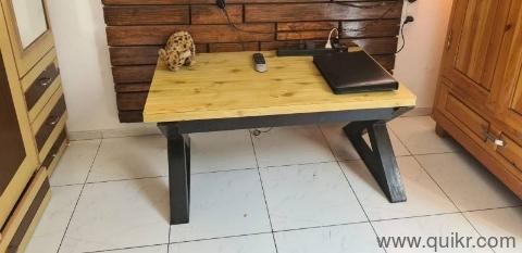 Stylish center table with 25 mm ply sunmica covered table top and metal ...