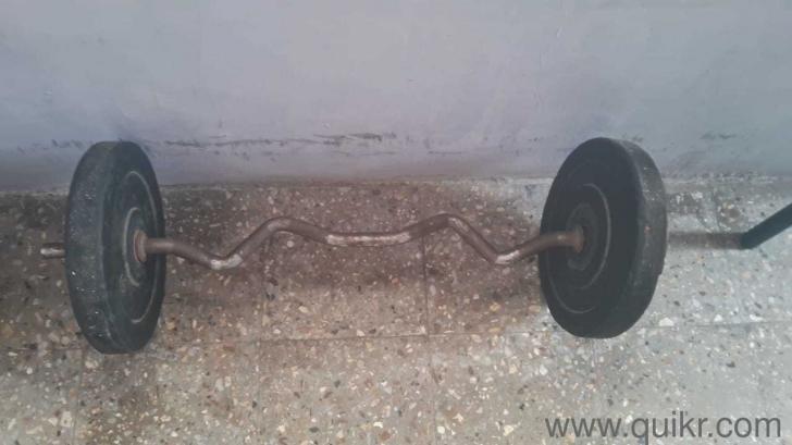 Curl bar with 10KG Weight and Dumbbells with 5KG | Vadodara | Quikr
