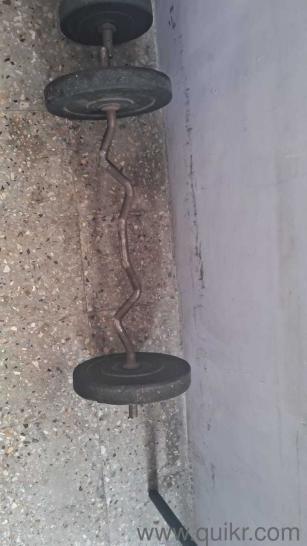 Curl bar with 10KG Weight and Dumbbells with 5KG | Vadodara | Quikr