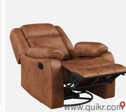 Avalon Rocking & Rotating Desert Orange Single Seater Suede Fabric ...