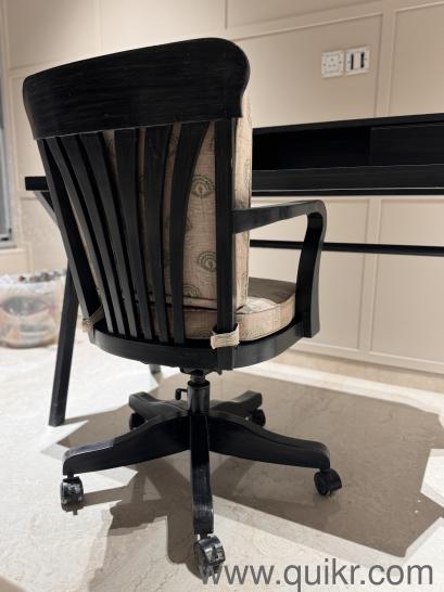 Customised Study table with chair and cushions - Marine ply and teak ...