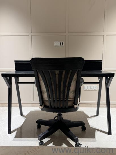 Customised Study table with chair and cushions - Marine ply and teak ...