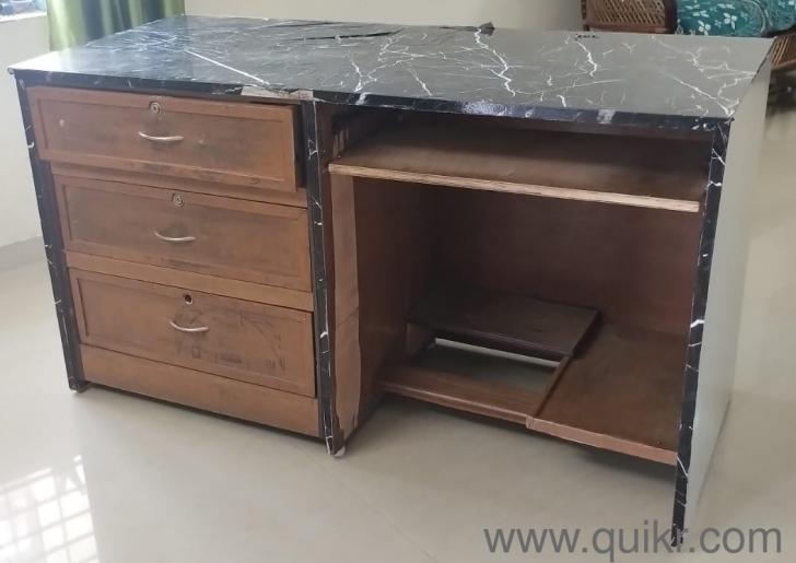 Plywood Office Desk | Computer Table - Keyboard Tray | 55 X 24 X 30 ...