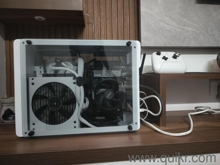 White Mini-ITX PC with Free Controller and Stand - Ryzen 3400G, 1660S ...