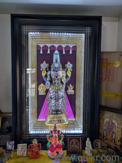 Tirupati Balaji Wooden LED Frame with Glass & Music System | Bangalore ...