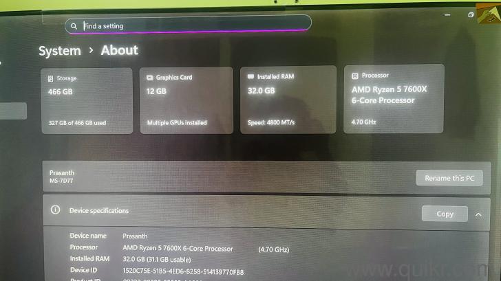 Gaming pc for sell | Hyderabad | Quikr